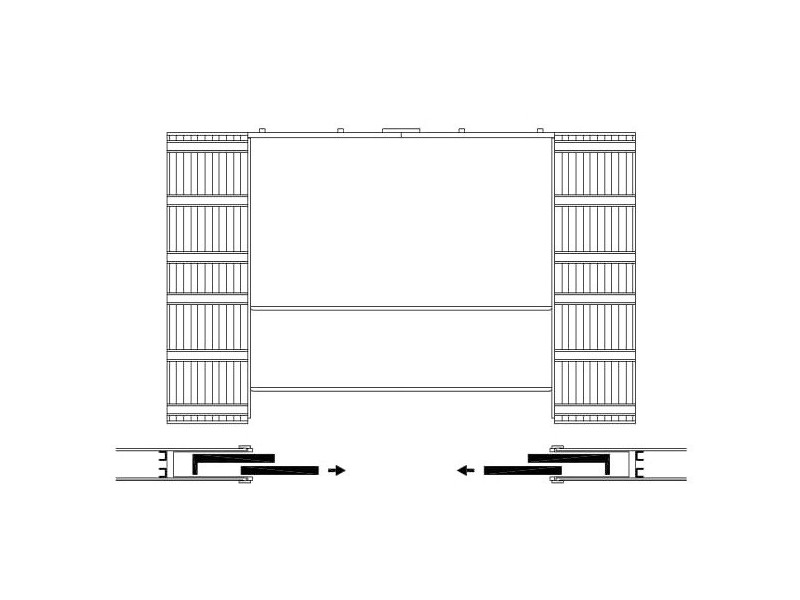 Chassis coulissant double Granluce Scrigno sur mesure.