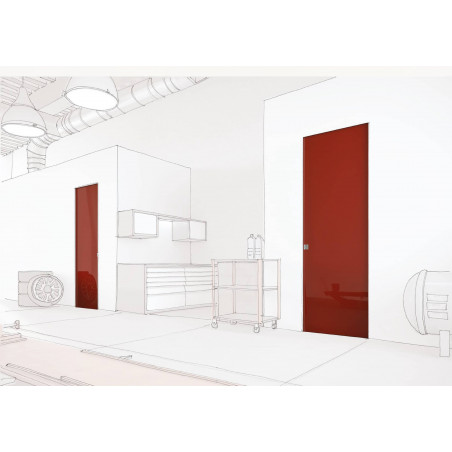 Kit complet châssis et porte coulissante Essential Coupe Feu